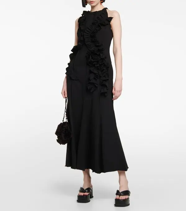 Dries Van Noten Ruffle-trimmed Maxi Dress