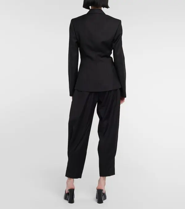 Alaïa Wool Gabardine Herringbone Blazer
