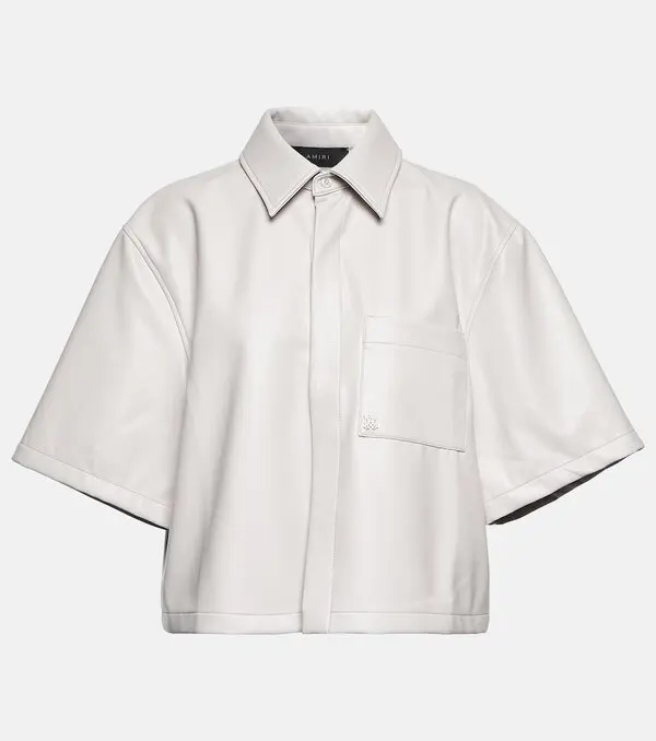Amiri Cropped Overshirt - Beige