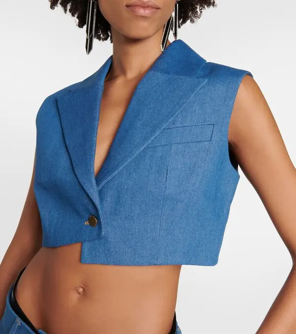 AYA MUSE Ule Cropped Denim Vest
