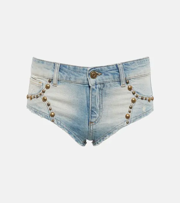 Blumarine Embellished Denim Shorts