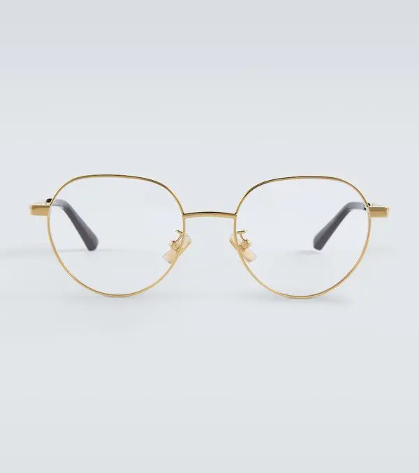 Bottega Veneta Round Frame Glasses - Gold