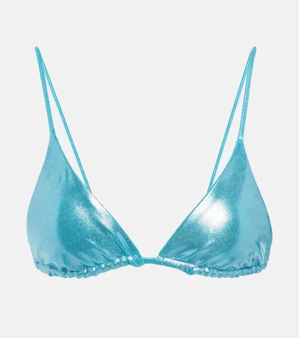 Jade Swim Via Triangle Bikini Top - Blue