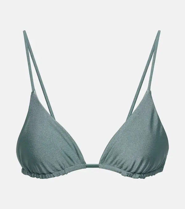 Jade Swim Via Triangle Bikini Top - Blue