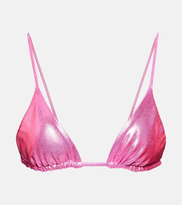 Jade Swim Via Triangle Bikini Top - Pink