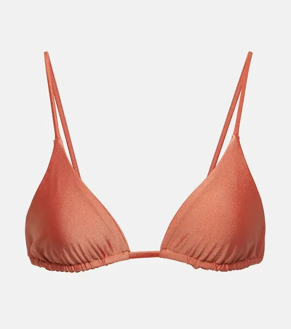 Jade Swim Via Triangle Bikini Top - Red