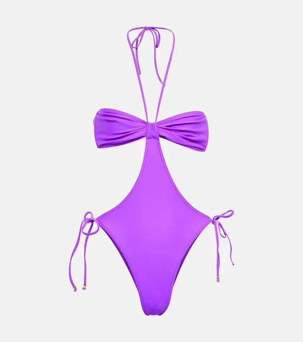 BANANHOT Jade Cut-out One-piece Swimsuit - Purple
