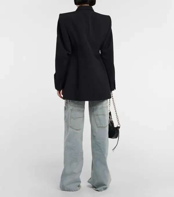 Balenciaga Hourglass Double-breasted Wool Blazer