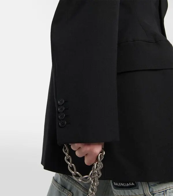 Balenciaga Hourglass Double-breasted Wool Blazer