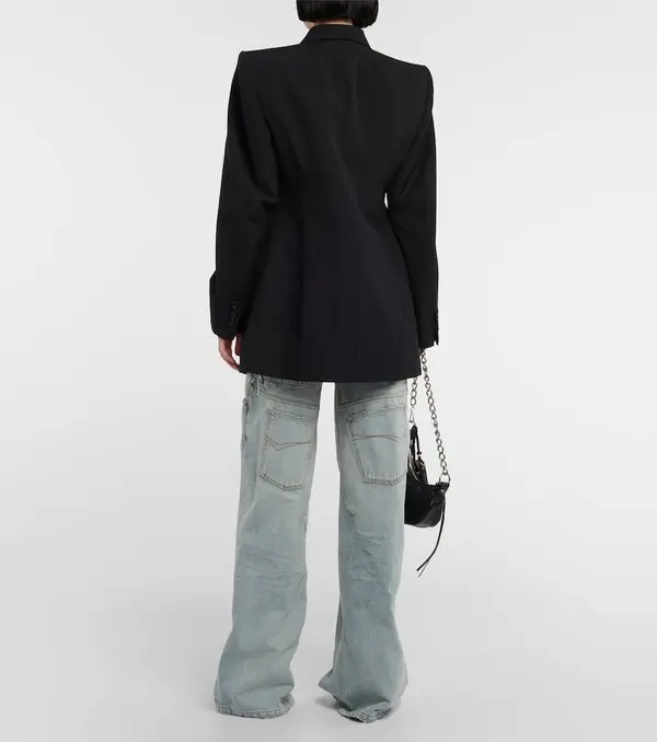 Balenciaga Hourglass Double-breasted Wool Blazer