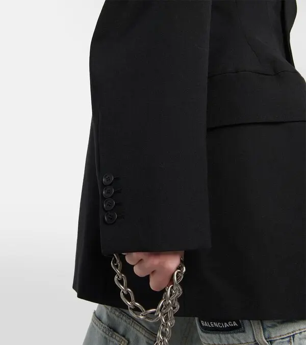 Balenciaga Hourglass Double-breasted Wool Blazer