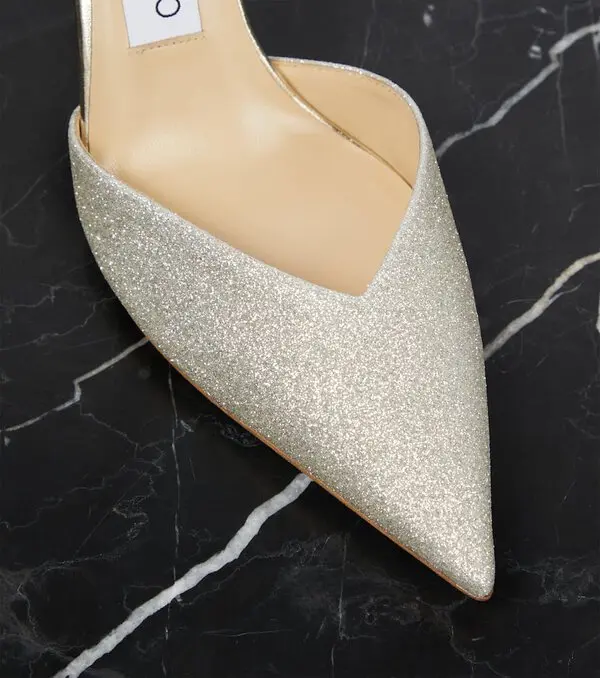 JIMMY CHOO Saeda 100 Embellished Glitter Pumps