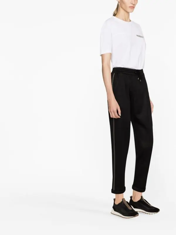 Brunello Cucinelli Drawstring Cropped Track Pants