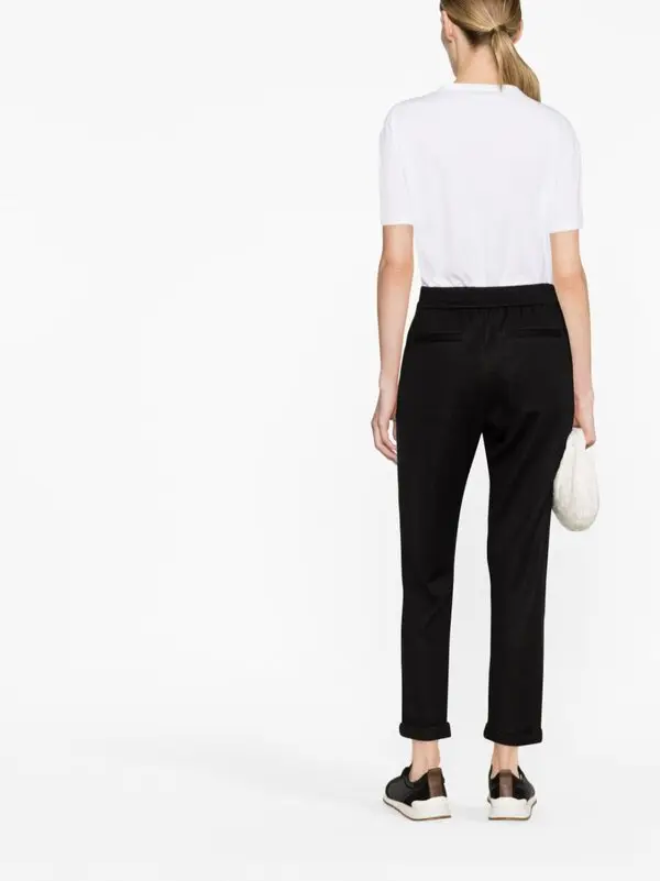 Brunello Cucinelli Drawstring Cropped Track Pants