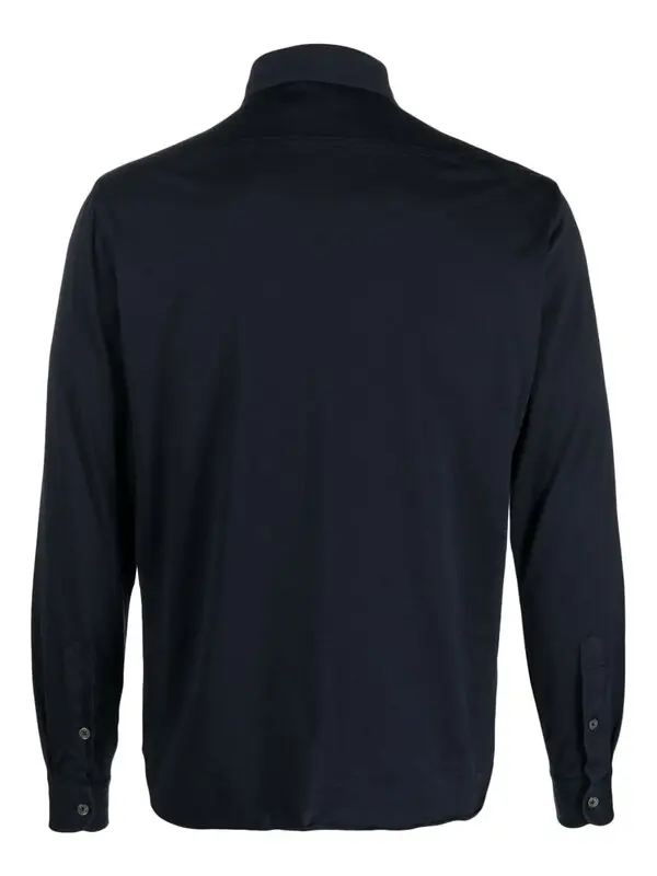 DELL'OGLIO Long-sleeve Cotton Shirt - Blue