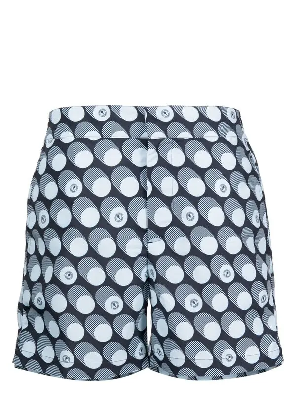 Frescobol Carioca Polka-dot Swim Shorts - Blue