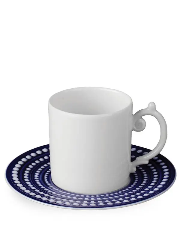L'Objet Perlée Espresso Cup And Saucer - Blue