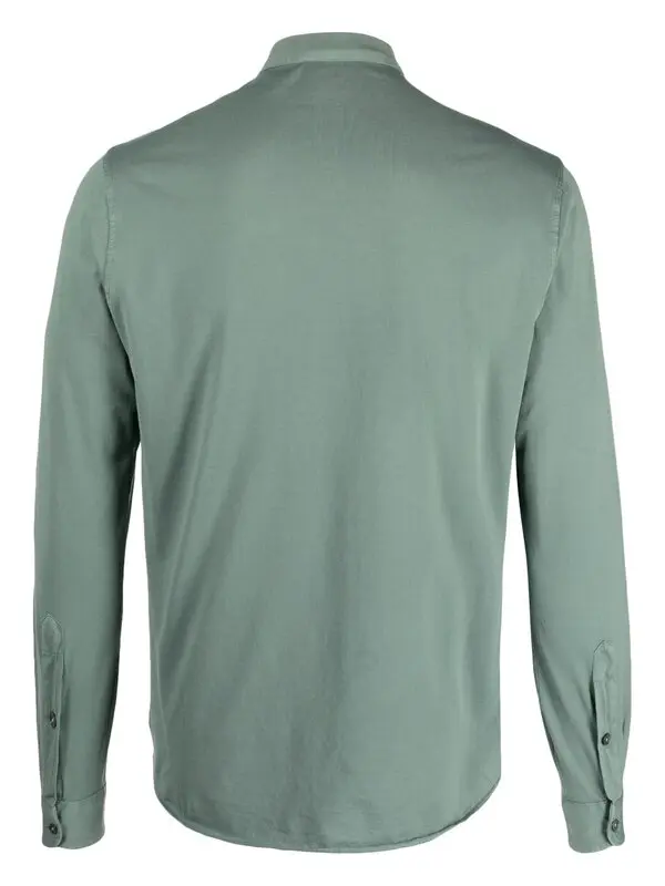DELL'OGLIO Band-collar Cotton Polo Shirt