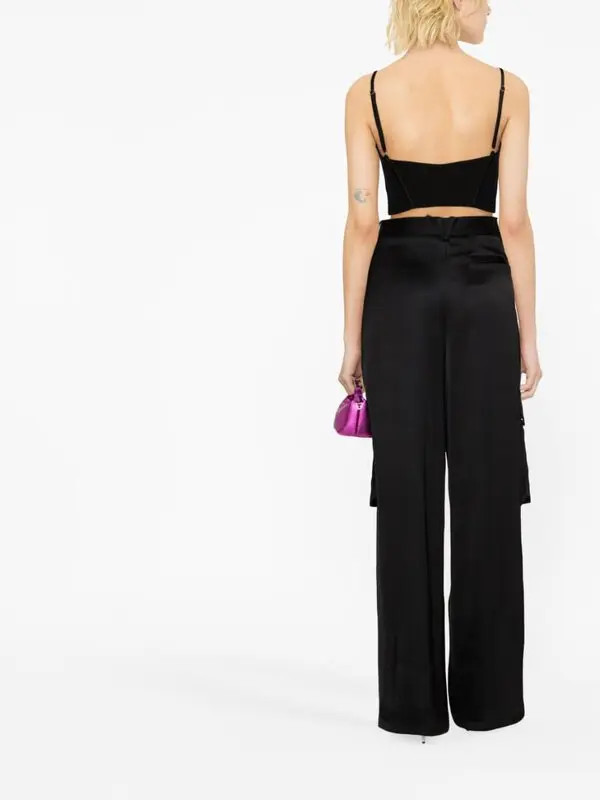 Versace Wide-leg Cargo Trousers - Black