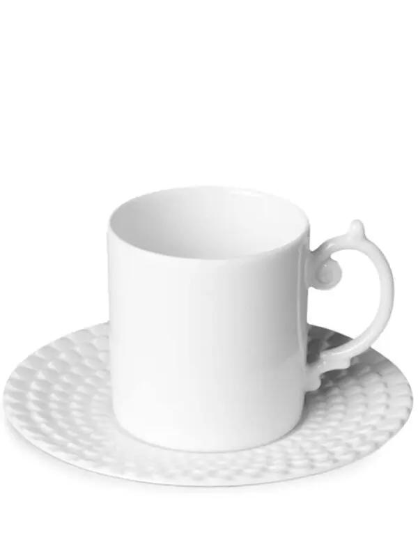 L'Objet Aegean Espresso Cup And Saucer - White