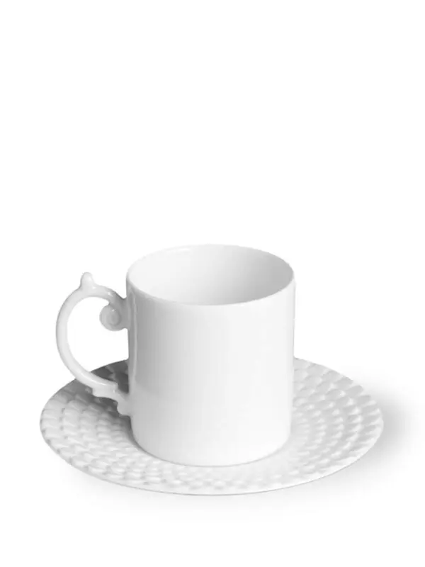 L'Objet Aegean Espresso Cup And Saucer - White