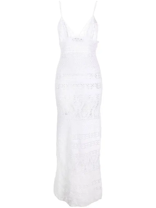 Dsquared2 Cotton Crochet Knit Maxi Dress
