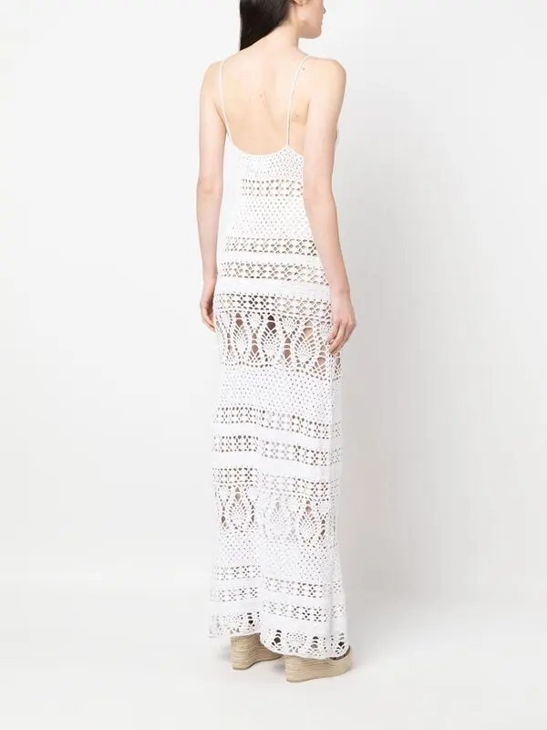 Dsquared2 Cotton Crochet Knit Maxi Dress