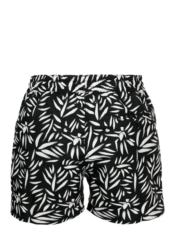 Frescobol Carioca Abstract-print Swim Shorts - Black