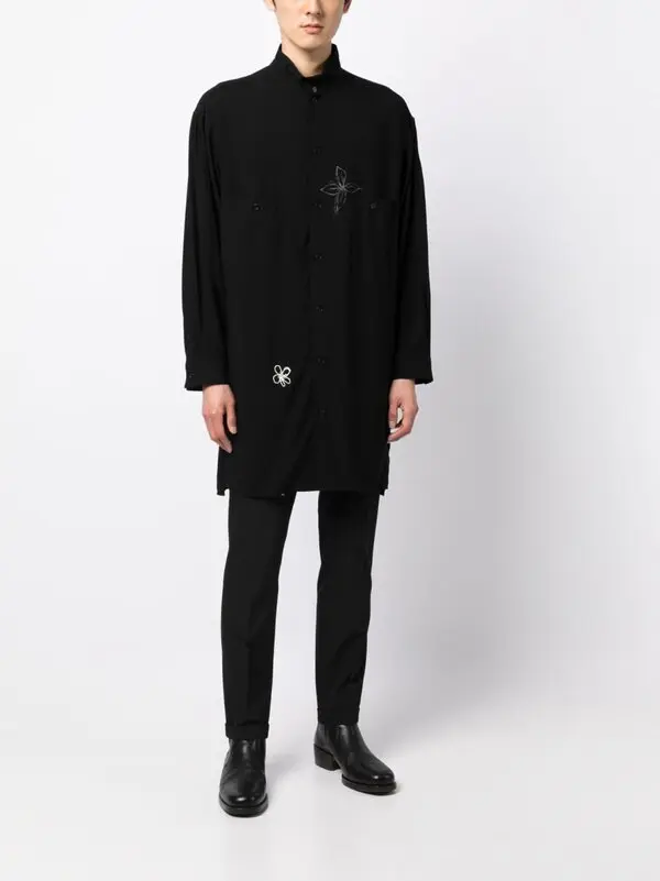 Yohji Yamamoto Flower-doodle Long Shirt