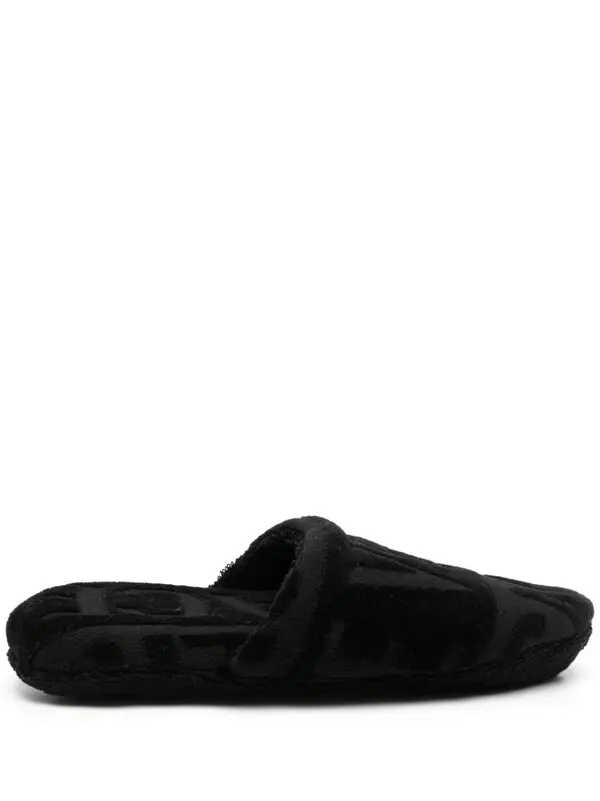 Versace Allover Towelling Finish Slippers