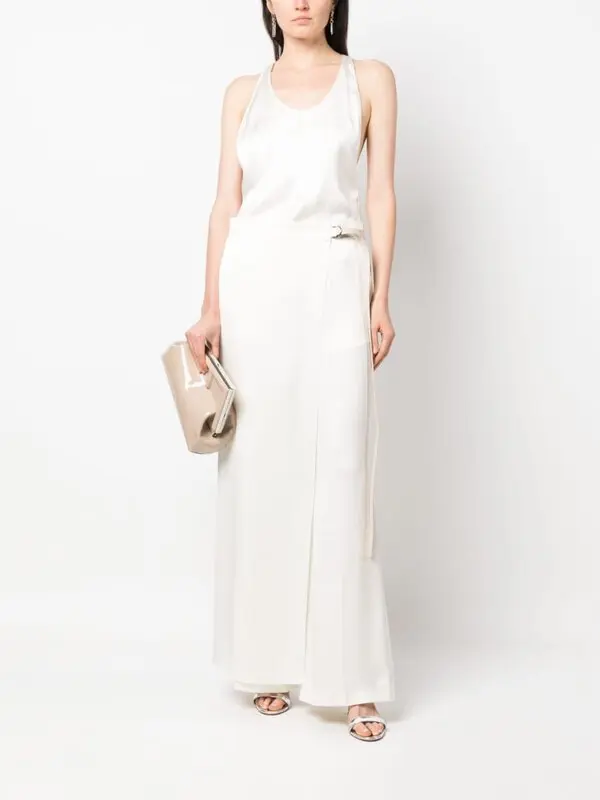 Fendi Sleeveless Silk Satin Jumpsuit
