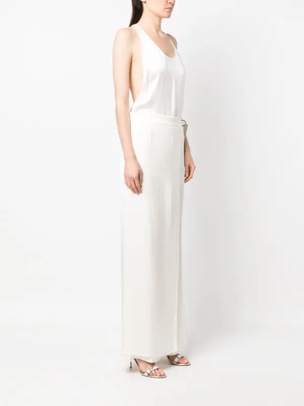 Fendi Sleeveless Silk Satin Jumpsuit