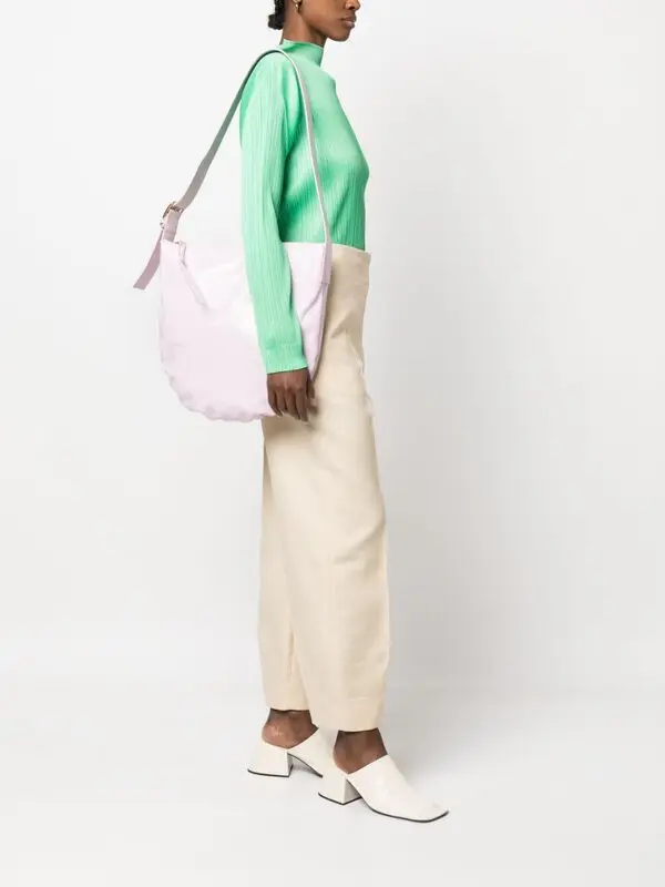 Jil Sander Crinkled Leather Shoulder Bag - Pink - 49% Off