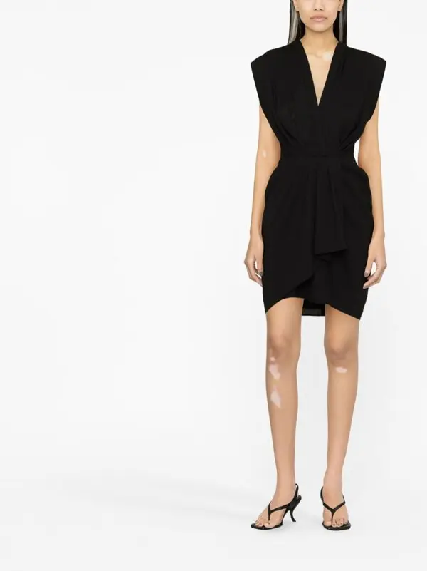IRO PARIS Pheao Draped Wool Dress