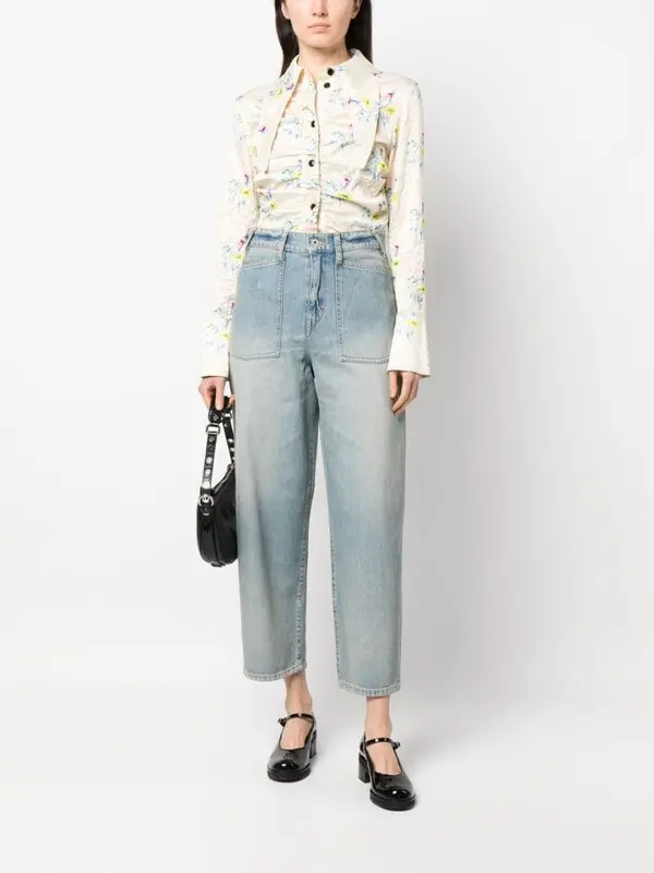 Kenzo Wide-leg Cropped Jeans