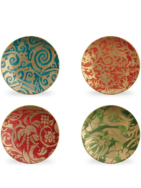 L'Objet Fortuny Dessert Plates - Red