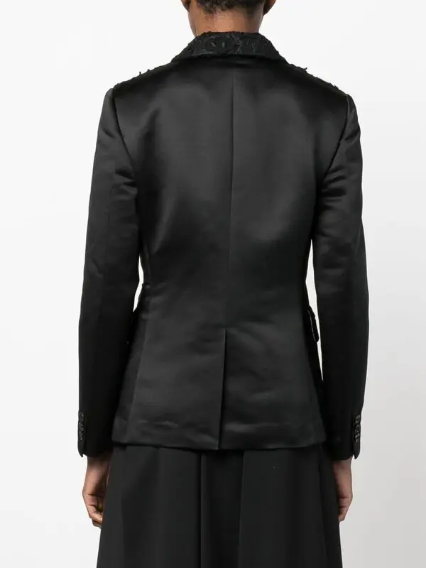 Comme Des Garçons Embroidered Single-breasted Blazer