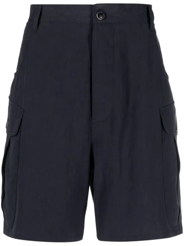 Giorgio Armani Wide-leg Linen Cargo Shorts