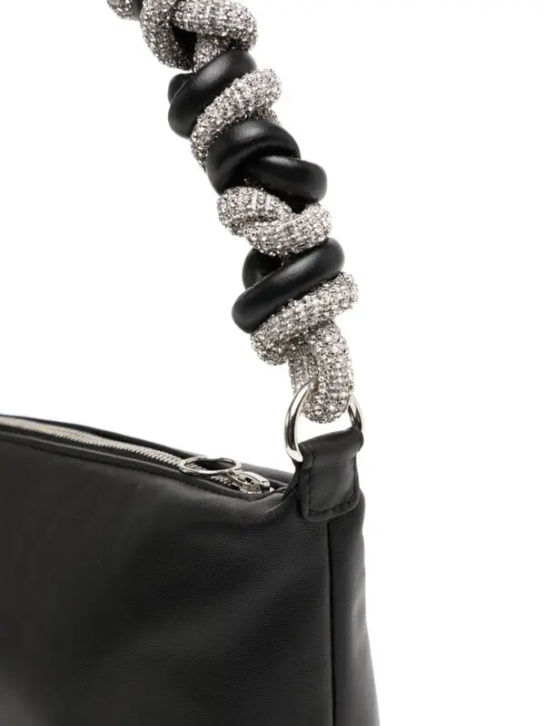 Kara Crystal-embellished Shoulder Bag - Black