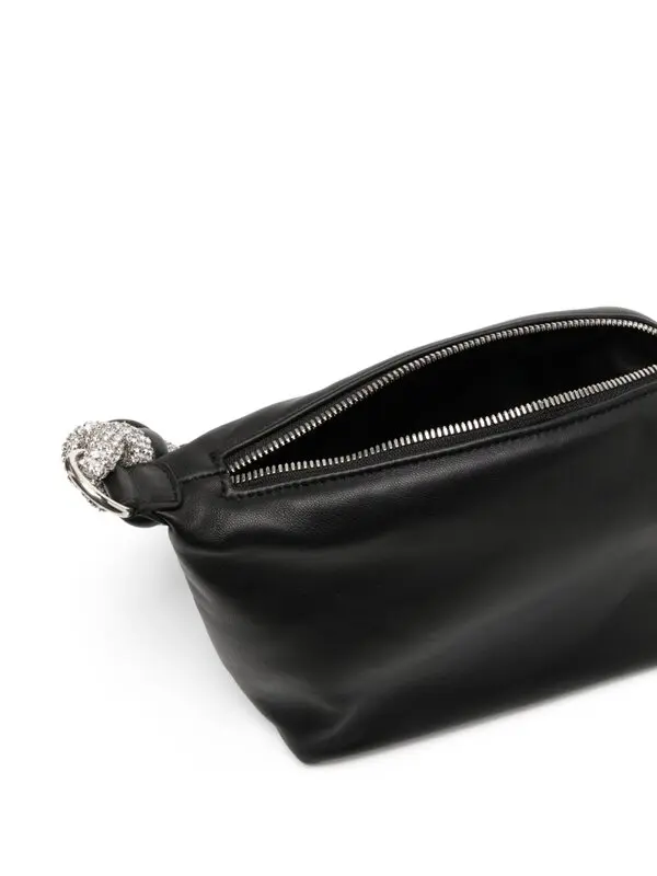 Kara Crystal-embellished Shoulder Bag - Black