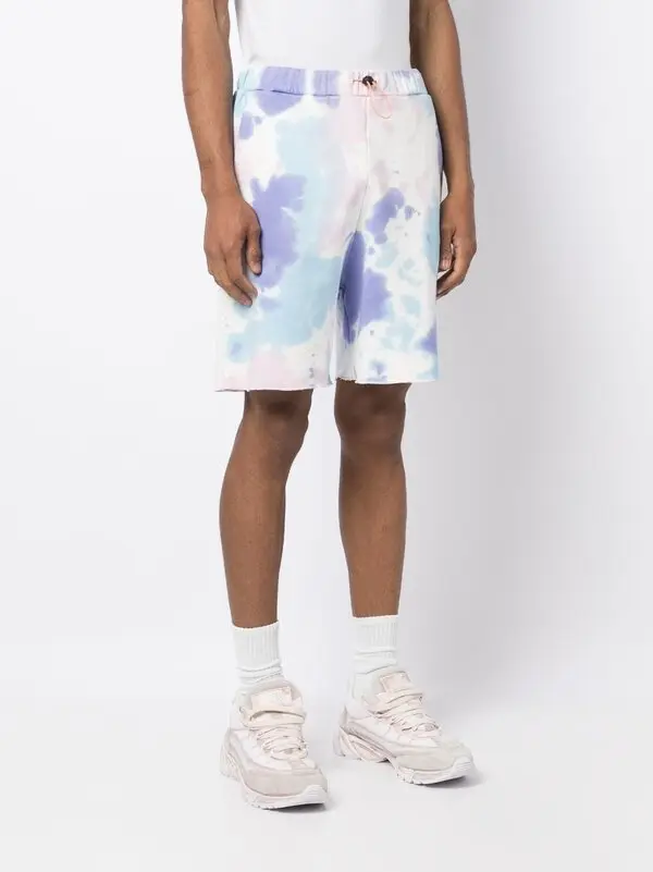 PALMER Tie-dye Cotton Shorts