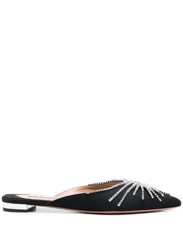 AQUAZZURA Sunshine Crystal-embellished Mules