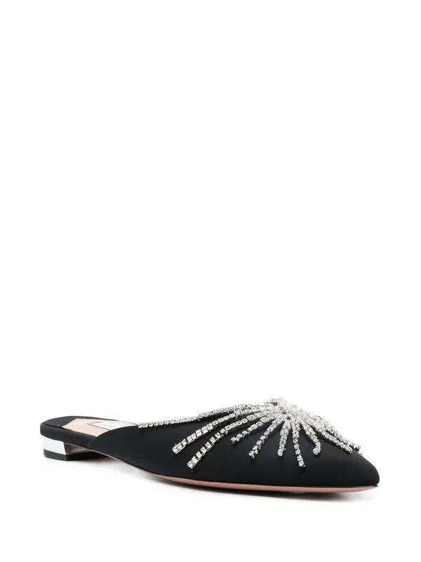 AQUAZZURA Sunshine Crystal-embellished Mules