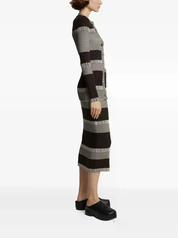 Proenza Schouler White Label Striped Rib-knit Cardigan
