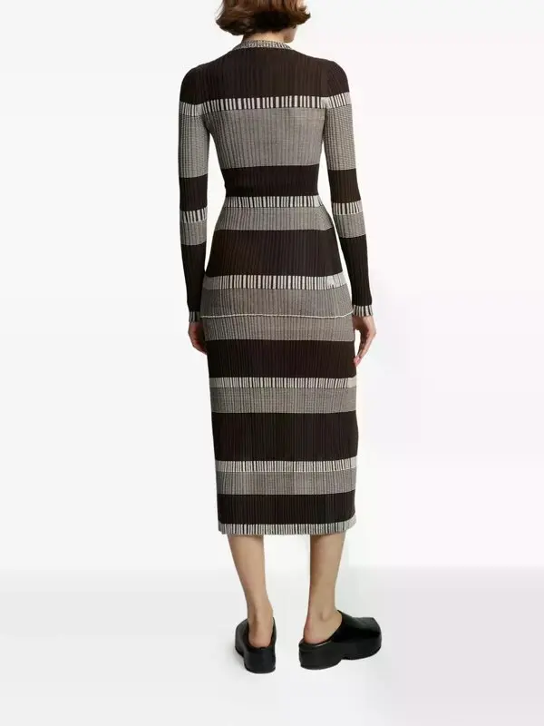 Proenza Schouler White Label Striped Rib-knit Cardigan