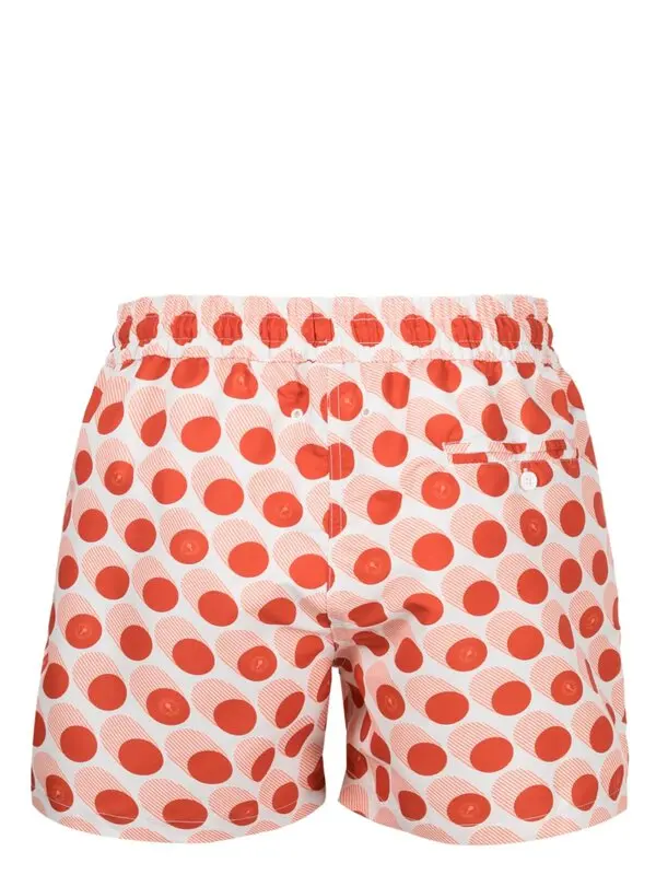 Frescobol Carioca Polka-dot Swim Shorts - Orange