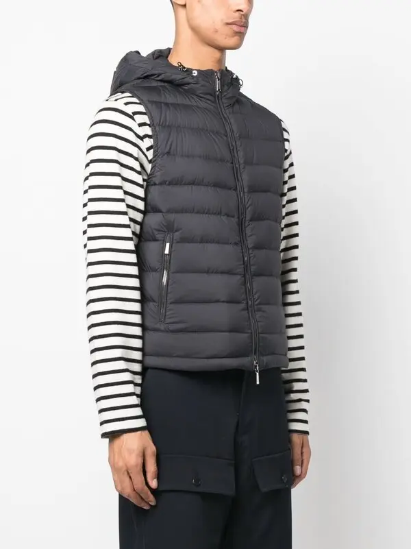 MOORER Zipped Hooded Gilet