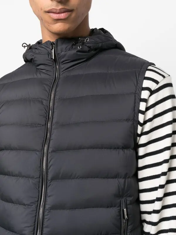 MOORER Zipped Hooded Gilet