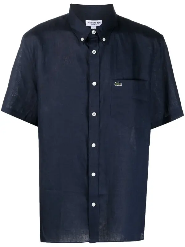 Lacoste Embroidered Logo Short-sleeve Shirt - Blue