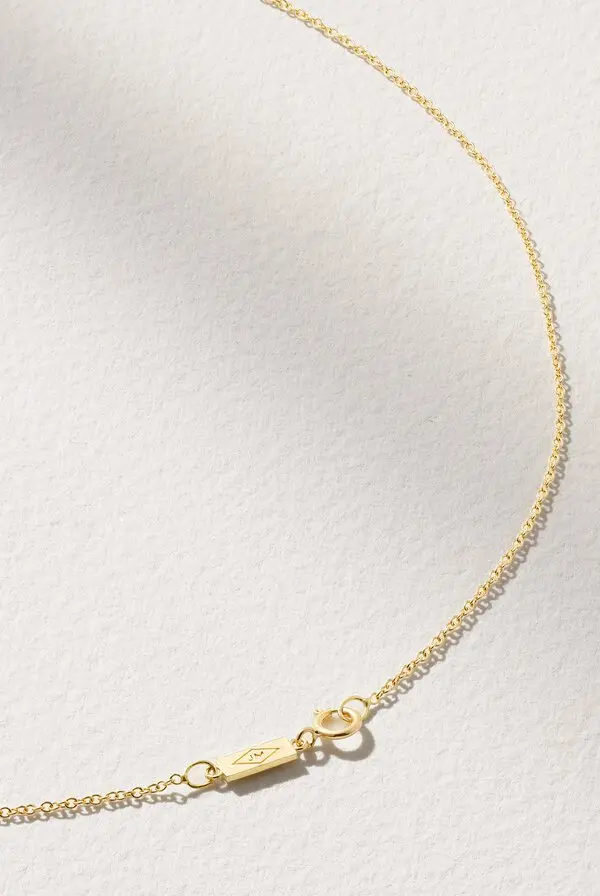 JENNIFER MEYER Mini Clover Emerald Necklace